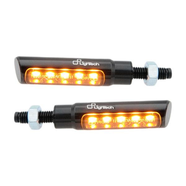 Lightech Pair of Direction Indicator Led Ligh Turn Black Aluminium