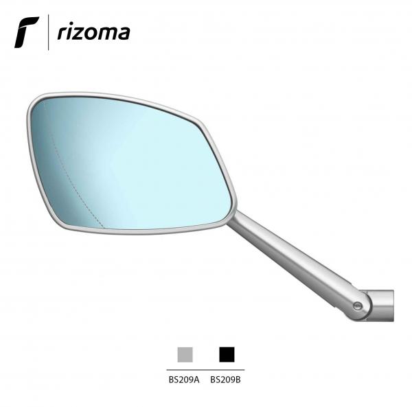 Rizoma 4D Rs Aluminum Mirror Approved Black Color - Bs209b - Mirrors
