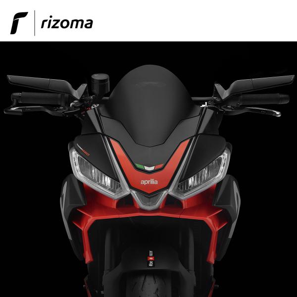 Pair of Rizoma Stealth Naked Mirrors in Black Aluminum for Aprilia