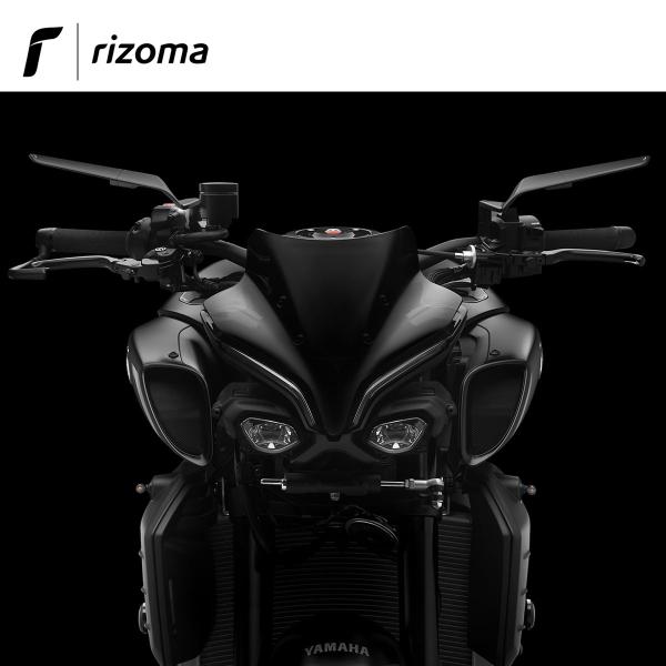 Pair of Rizoma Stealth Naked Mirrors in Black Aluminum for Yamaha