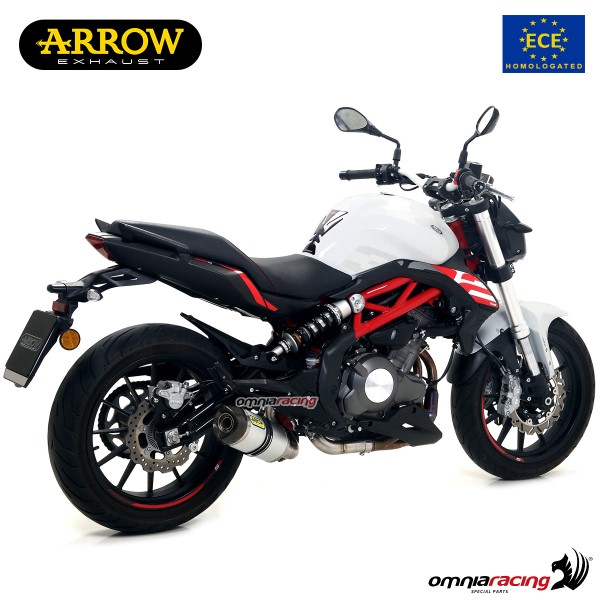 Arrow Exhaust Thunder Slip-on Aluminum Approved for Benelli Bn302s