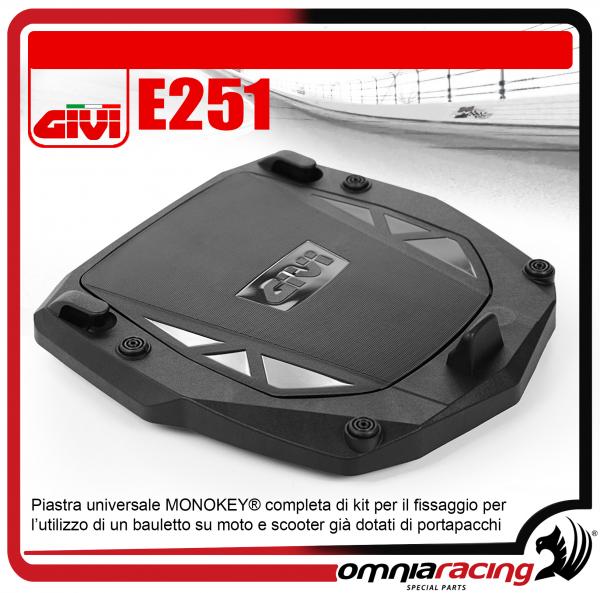 Givi E251 Universal Monokey Plate with Fitting Kit - E251 - Fittment ...