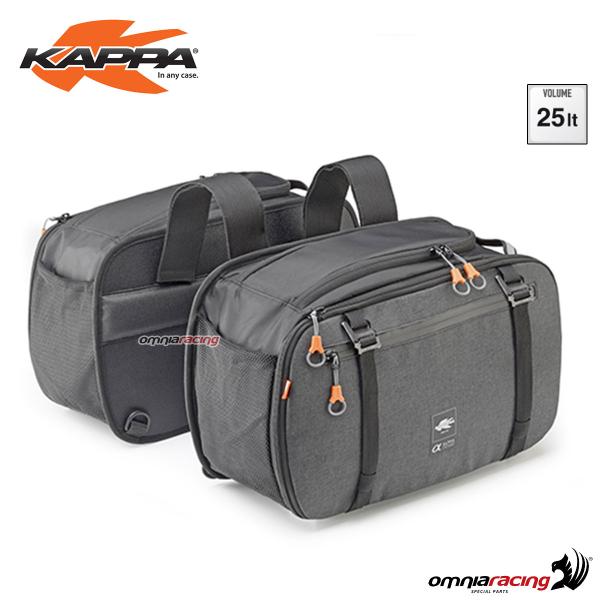 Pair of Kappa Soft Side Bags Extendable from 16 to 25 Liters - Ah202 ...