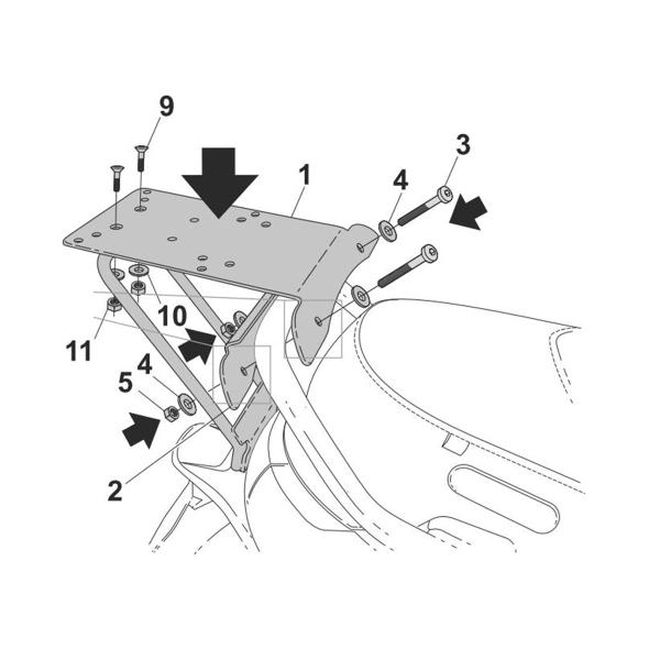 Rear Rack Shad Top Cases Segway Std E300se 2023-2025 - S0st33st