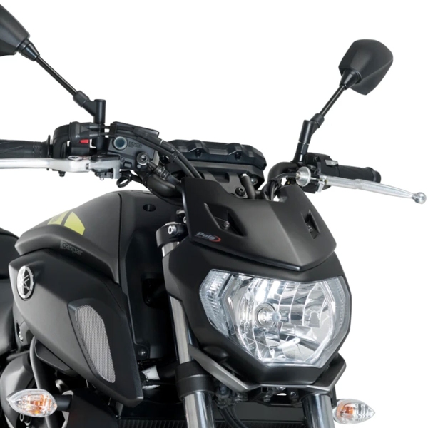 Puig Matte Black Sport Plus Screen Yamaha Mt07 2018-2024 - 1439J