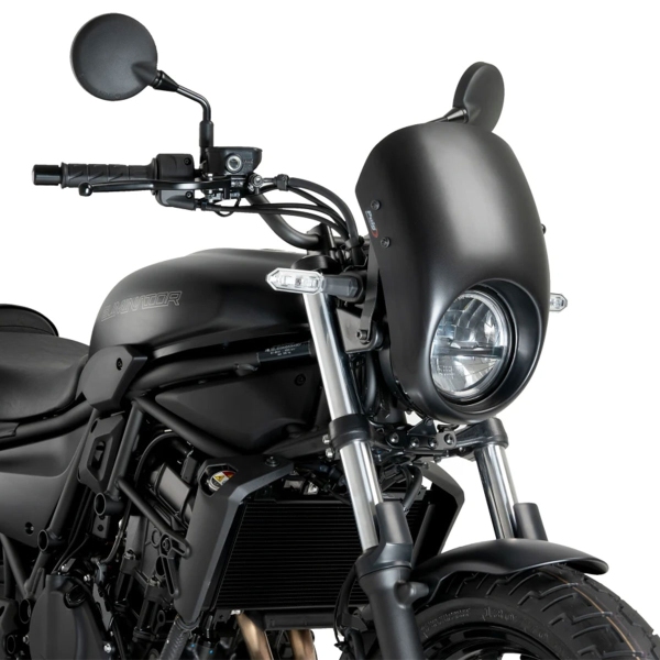 Puig Matt Black Anarchy Screen Kawasaki Eliminator 500 2024-2025