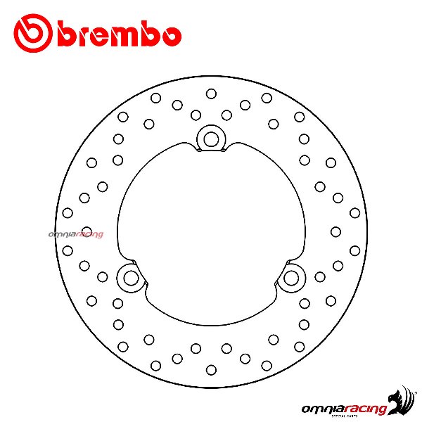 Brembo Serie Oro Rear Fixed Brake Disc for Yamaha Nmax 125 2015