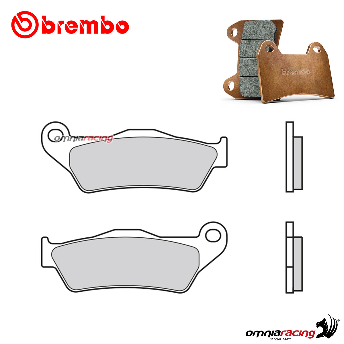 Piece de rechange Brembo Brembo - Plaquette composite d'origine pour ...