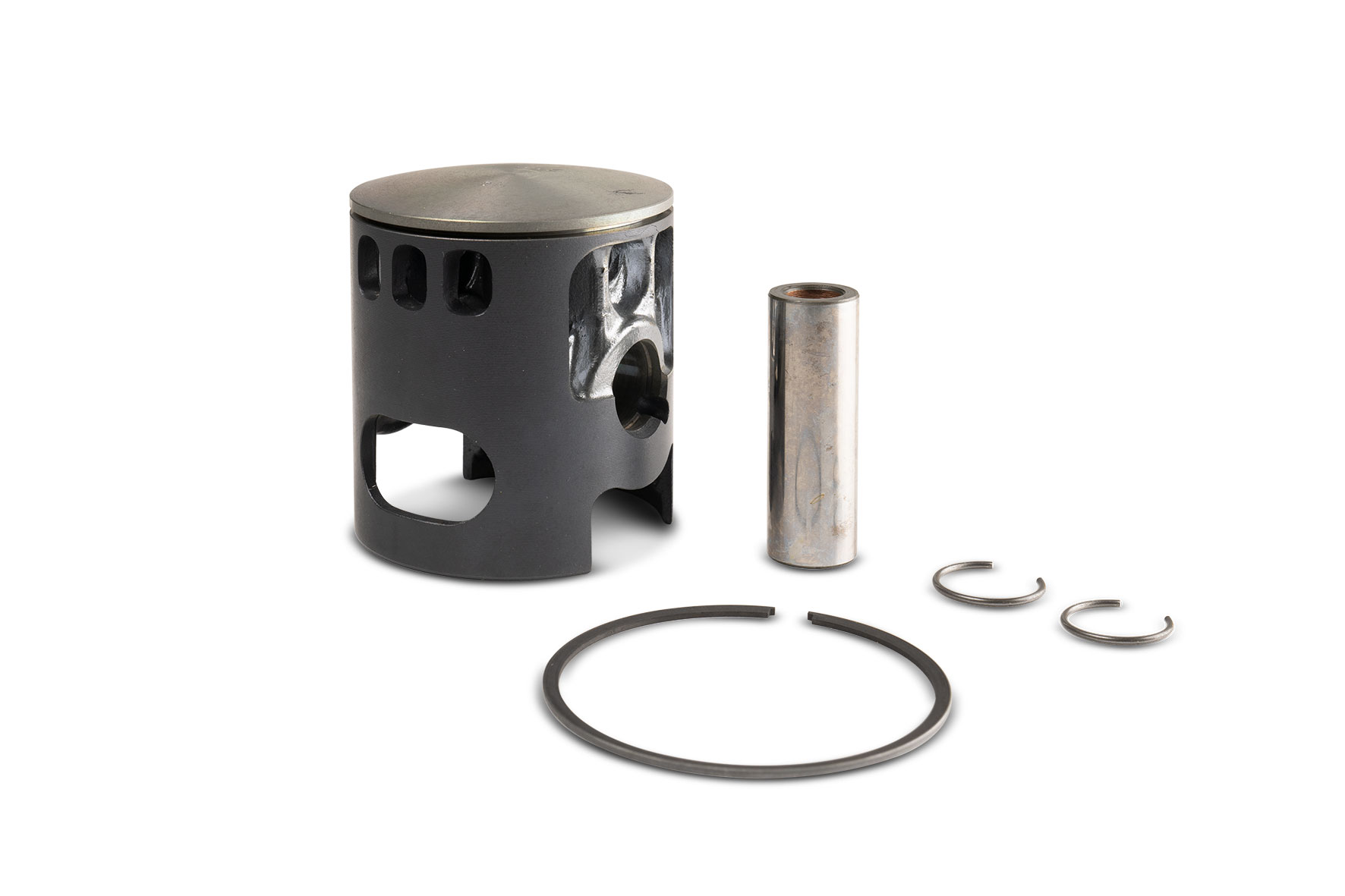 Malossi Piston 2T D 55 4 Pin D 15 and 1 Semi-trapezoidal Ring Vespa