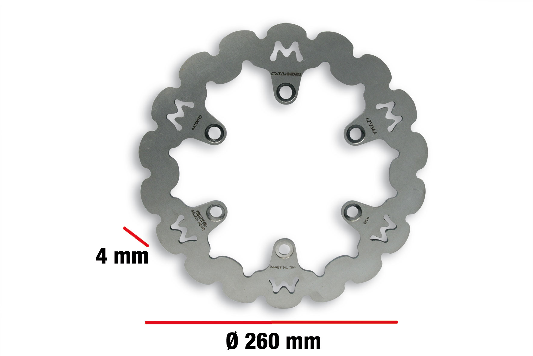 Malossi Whoop Disc Brake Disc External Diameter 260 Mm 4 Mm Thick