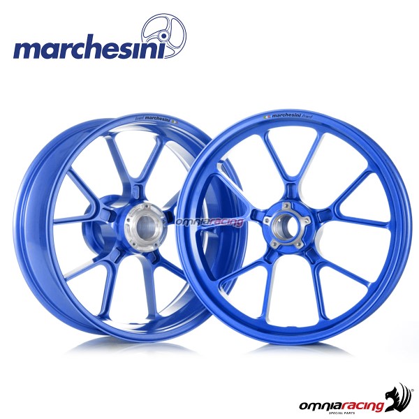 Marchesini M10rs Kompe Pair of Wheel Aluminium Blue for Ktm Rc390