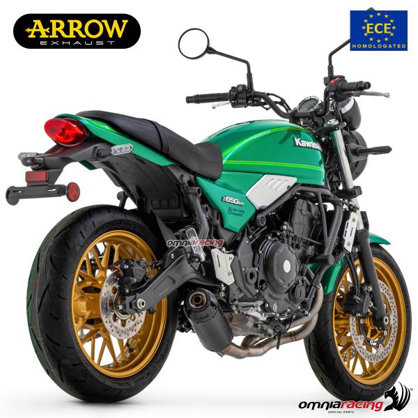 Arrow Full System Exhaust Approved in Inox Dark for Kawasaki Z650rs
