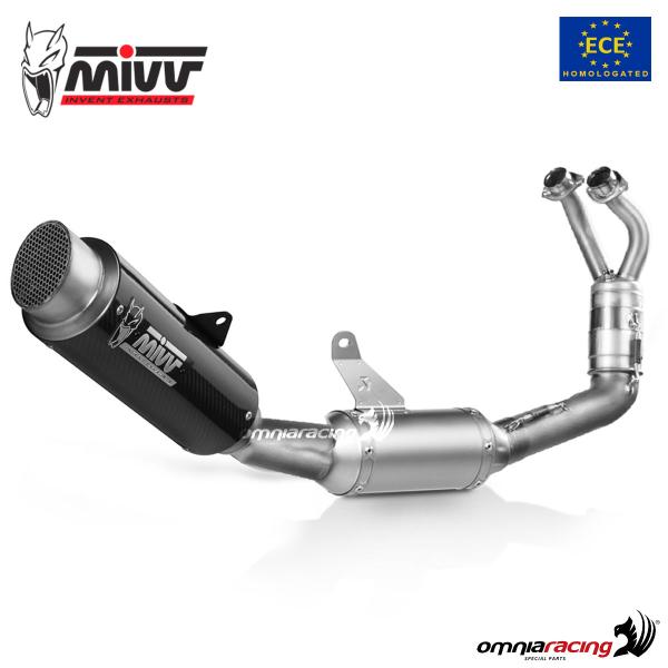 Full Exhaust System Carbon Fiber Mivv Gp Pro Approved for Yamaha