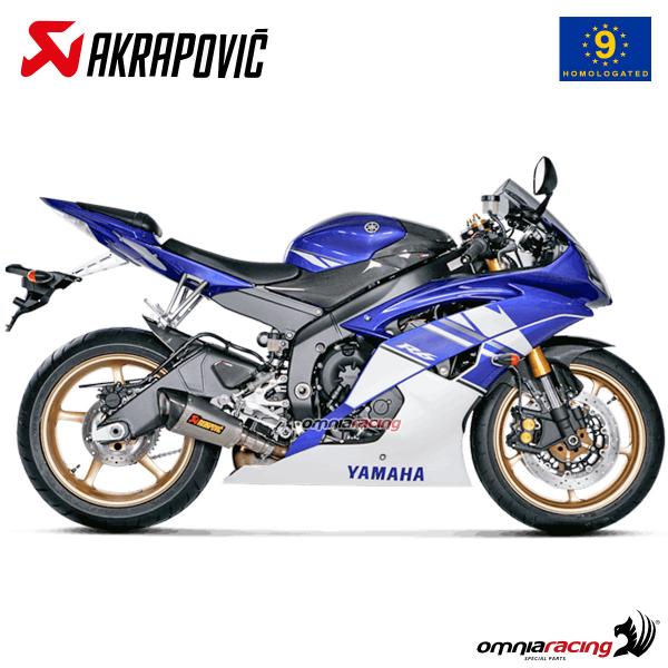 Terminale scarico Akrapovic omologato titanio Yamaha YZF R6 2010-2016 ...