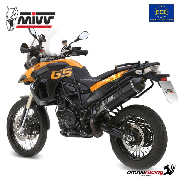Mivv Exhaust Slip-on Speed Edge Approved Black Steel Bmw F800gs