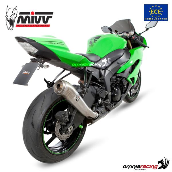 Mivv Exhaust Slip-on Ghibli Approved Steel Kawasaki Zx6r 2009-2016