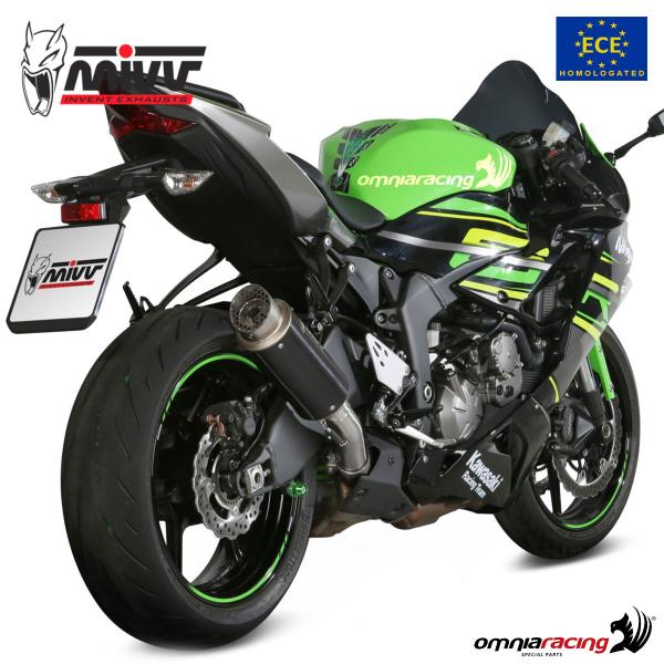Mivv Exhaust Slip-on Gppro Approved Black Steel Kawasaki Zx6r Ninja