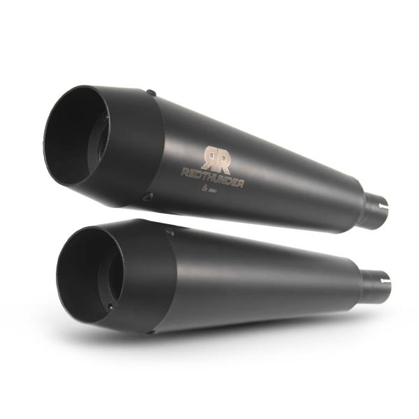 Redthunder Exhaust Slip-on Racing Black Harley Davidson Softail