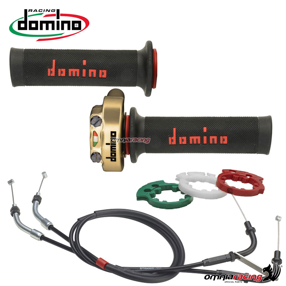 Quickness throttle control XM2 Domino gold+two grips+cable for Yamaha ...