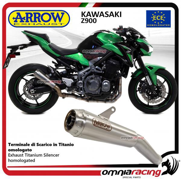 Arrow Terminale di Scarico Pro-Race in Titanio omologato per Kawasaki ...
