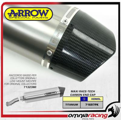 Arrow Maxi Race Tech Titanium Carby Slip On Exhaust for Bmw K1200r
