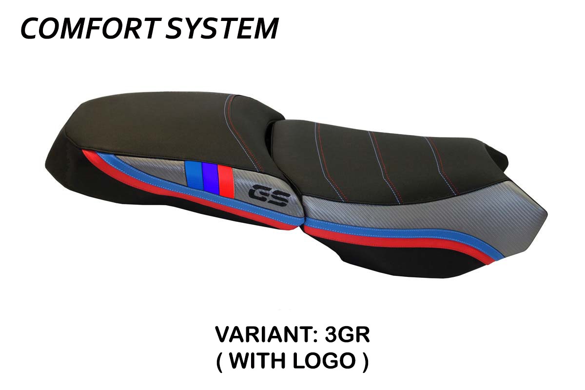 Saddle Covering Exclusive Comfort System Grey with Logo Bmw R1200gs