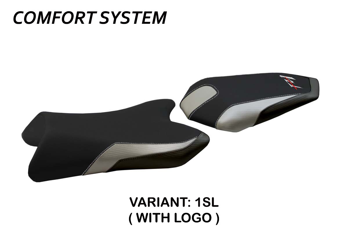 Saddle Covering Vicenza Comfort System Silver with Logo Yamaha Fz1